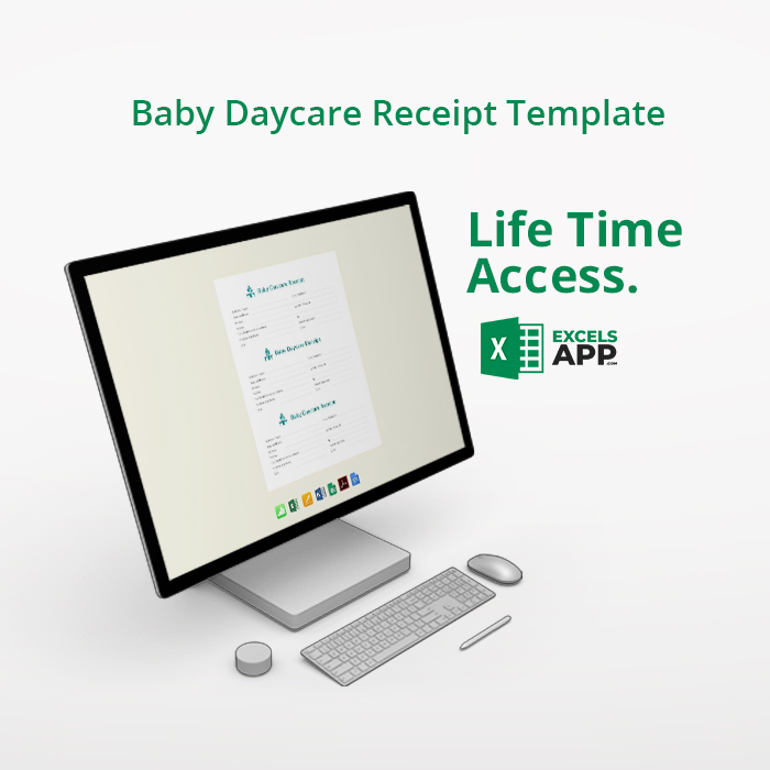Baby Daycare Receipt Template - Excels App