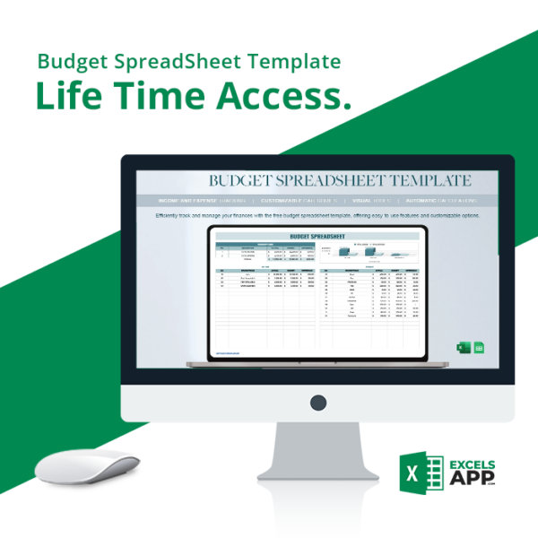 Budget SpreadSheet Template - Excels App
