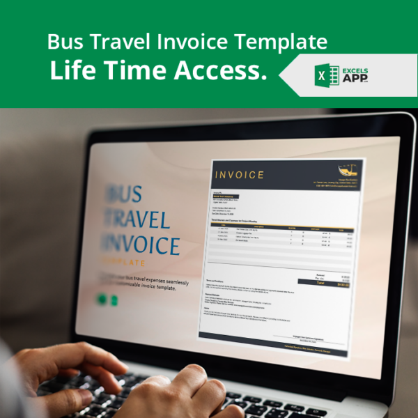 Bus Travel Invoice Template - Excels App