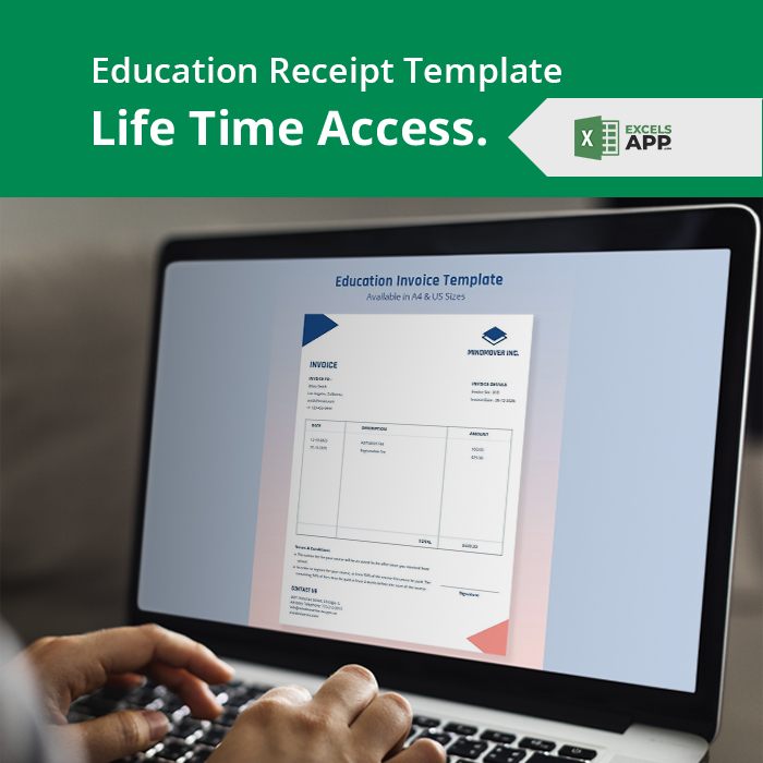 Education Receipt Template - Excels App