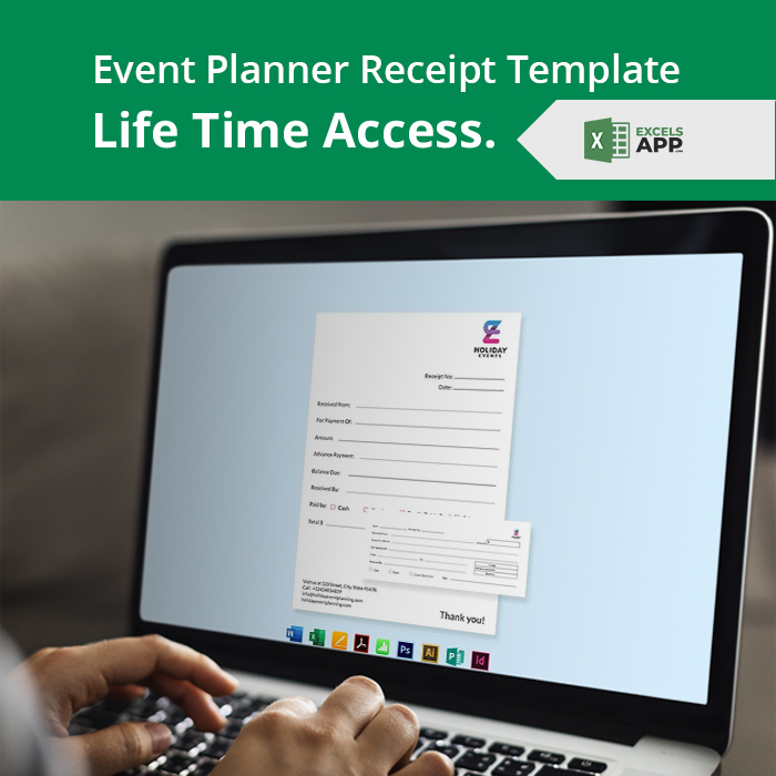 Event Planner Receipt Template - Excels App