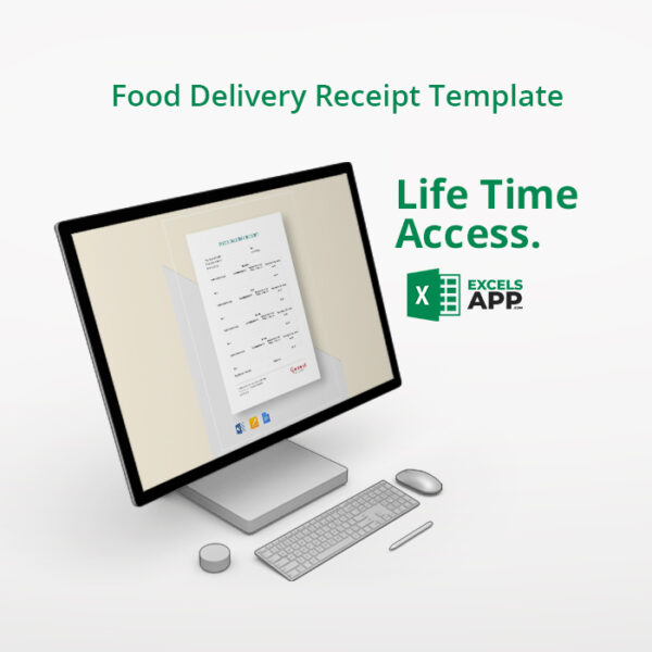Food Delivery Receipt Template - Excels App