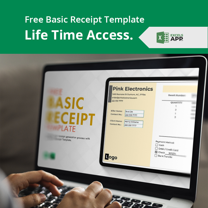 Free Basic Receipt Template - Excels App