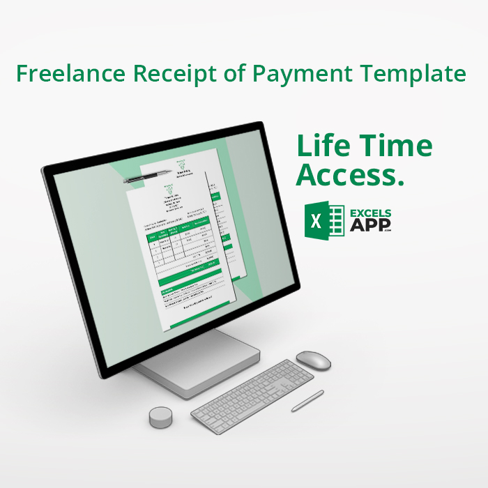 Freelance Receipt of Payment Template - Excels App