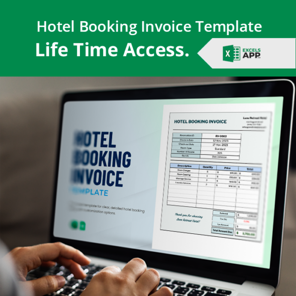 Hotel Booking Invoice Template - Excels App