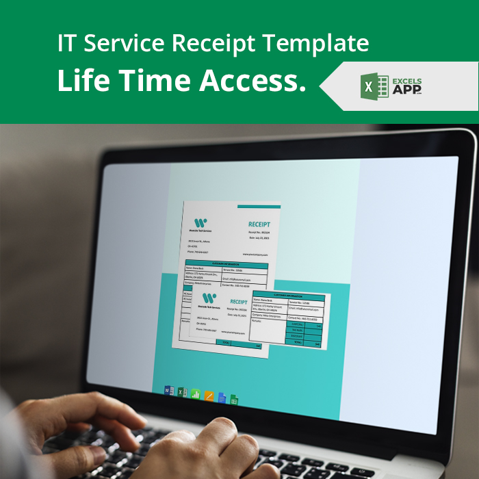 IT Service Receipt Template - Excels App