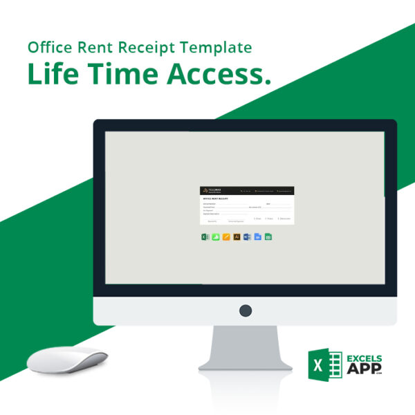 Office Rent Receipt Template - Excels App