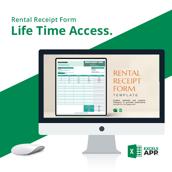 Rental Receipt Form - Excels App