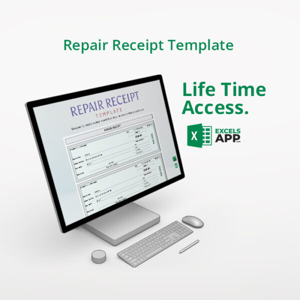 Repair Receipt Template - Excels App