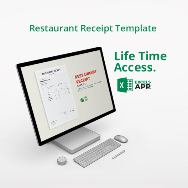 Restaurant Receipt Template - Excels App