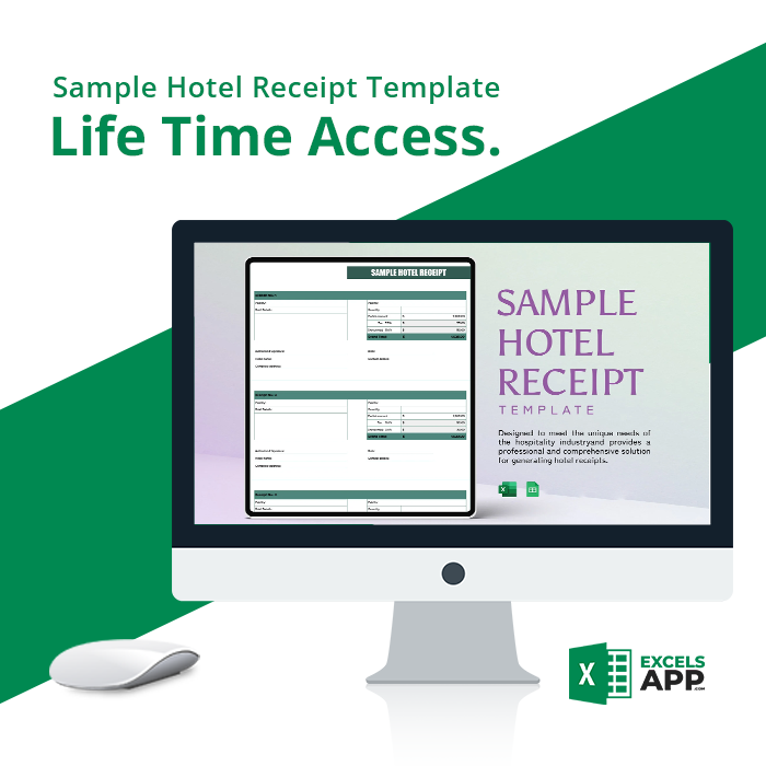Sample Hotel Receipt Template - Excels App