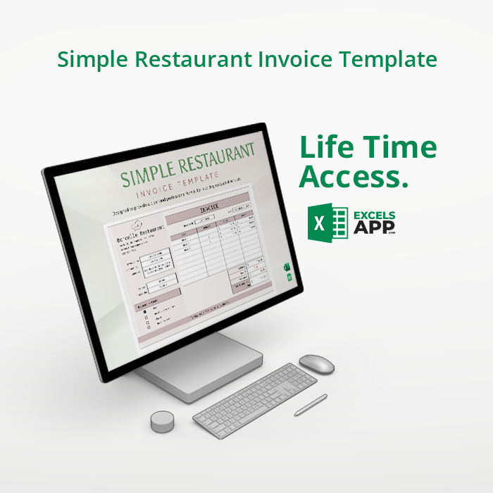 Simple Restaurant Invoice Template - Excels App