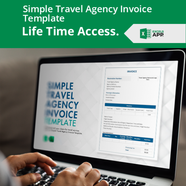 Simple Travel Agency Invoice Template - Excels App Simple Travel Agency Invoice Template - Excels App