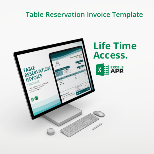 Table Reservation Invoice Template - Excels App