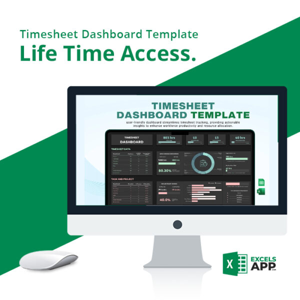 Timesheet Dashboard Template - Excels App