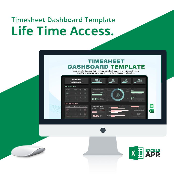 Timesheet Dashboard Template - Excels App