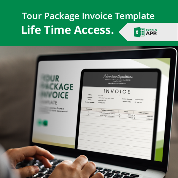 Tour Package Invoice Template - Excels App