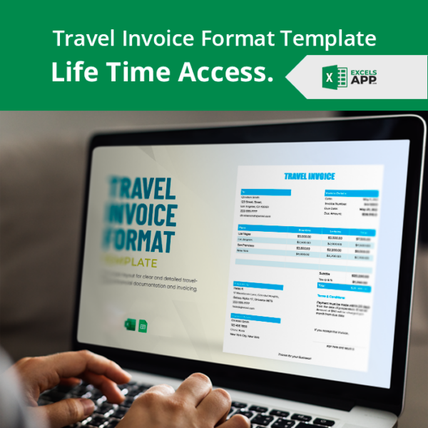Travel Invoice Format Template - Excels App