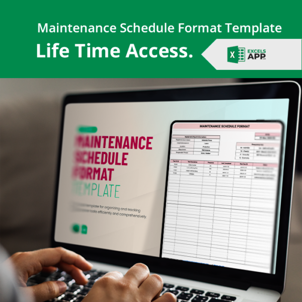 Maintenance Schedule Format Template - Excels App